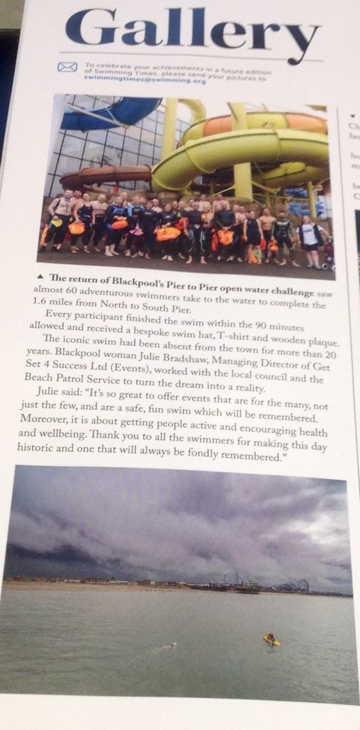 Blackpool Pier Swim Event in Swimming Times Magazine August 2018 – Get ...